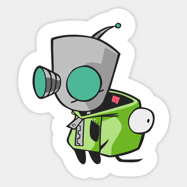 Gir Robot Invader Zim Sticker Teepublic
